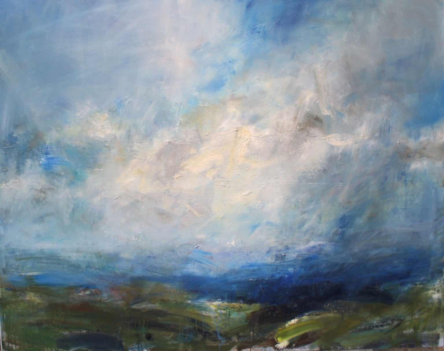 Winter reflection of Loch Droma | Contemporary painting by Jonathan ...