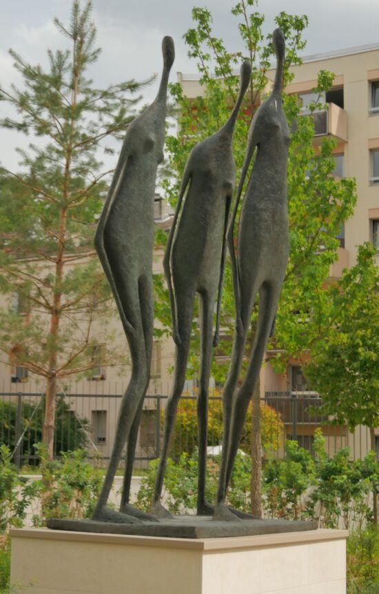 3 Monumental Standing Figures | Contemporary sculpture by Pierre Yermia ...