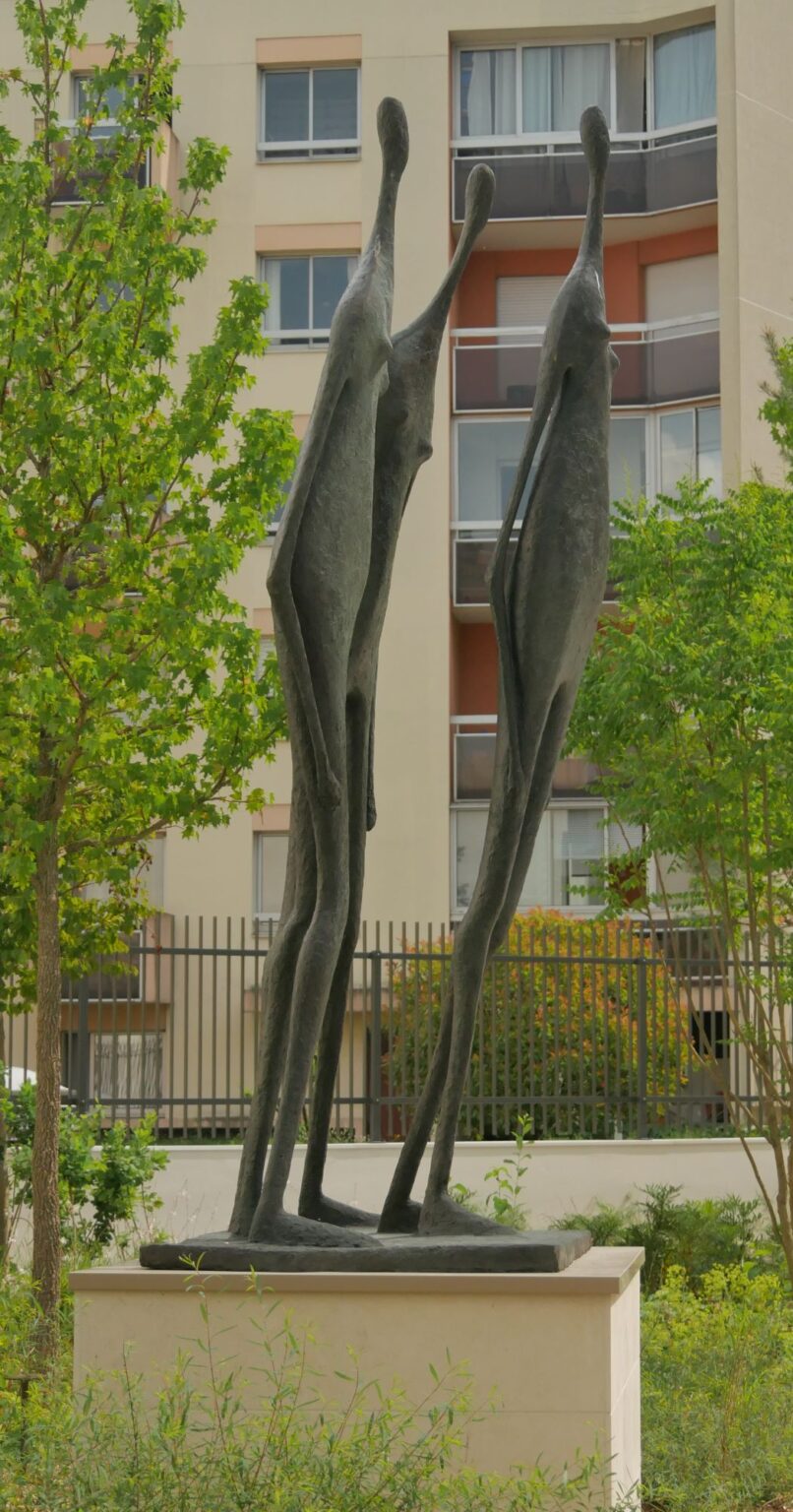 3 Monumental Standing Figures | Contemporary sculpture by Pierre Yermia ...