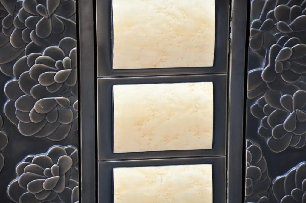 Bronze Cabinet Floral Pattern by Frédérique Domergue - Contemporary ...