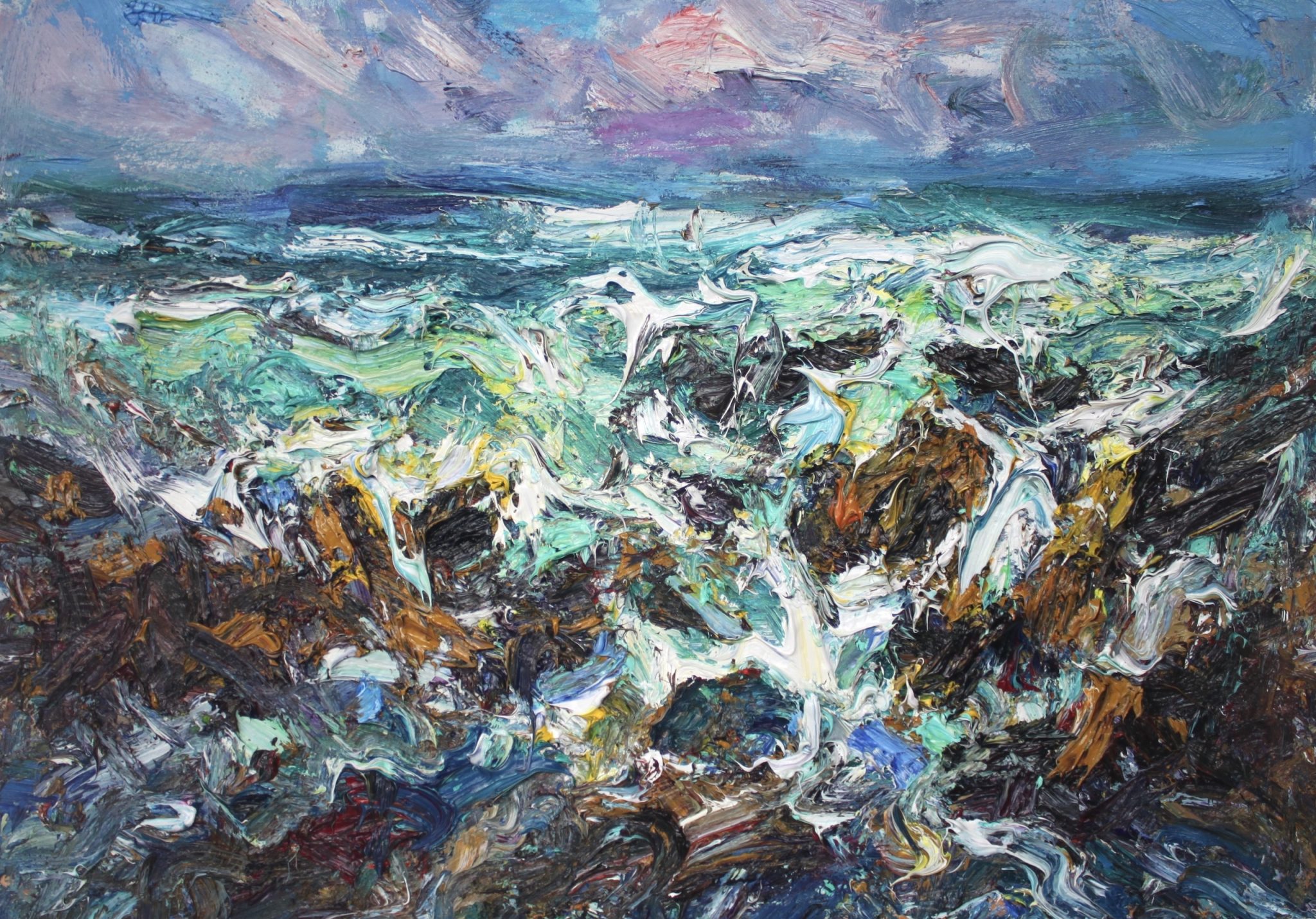Black water near Silver bridge | Contemporary painting by Jonathan ...