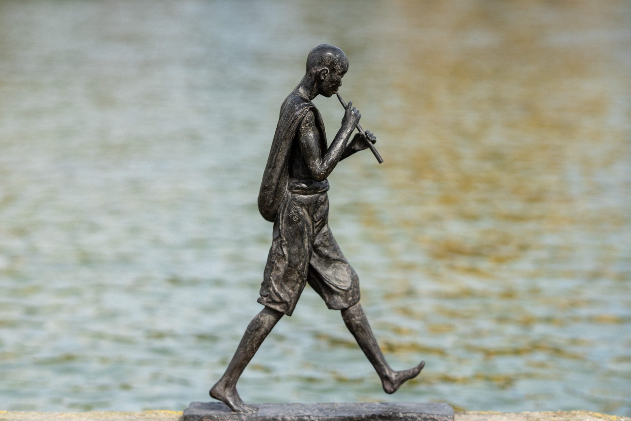 Young Flute Player | Contemporary sculpture by Marine de Soos for Sale ...