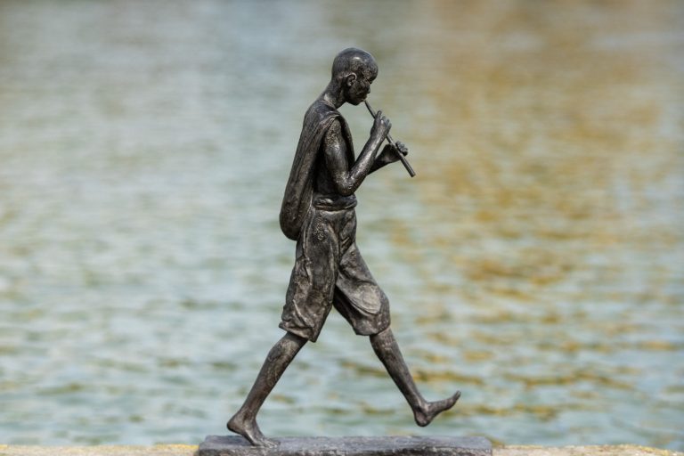 Young Flute Player | Contemporary sculpture by Marine de Soos for Sale ...