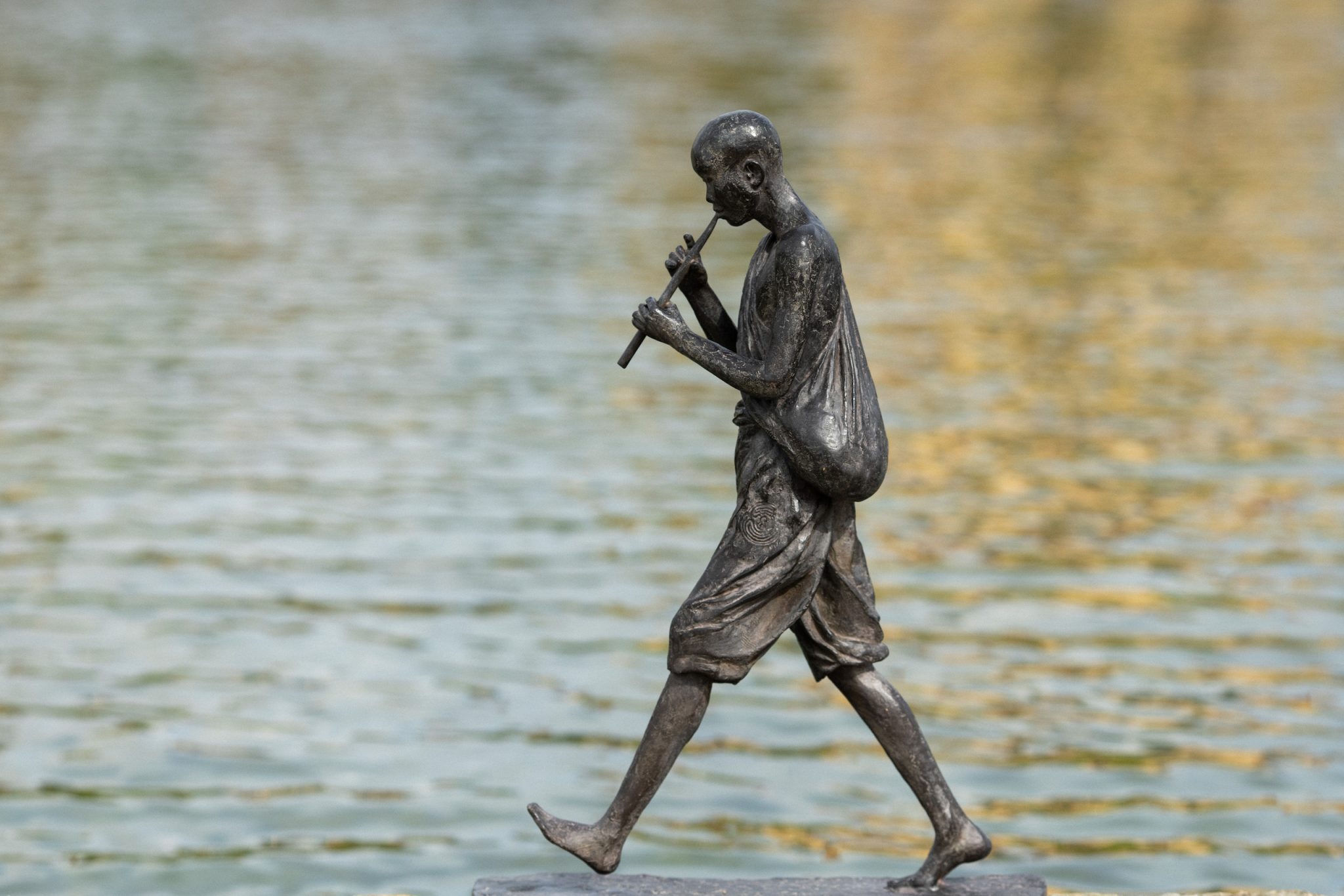Young Flute Player | Contemporary sculpture by Marine de Soos for Sale ...
