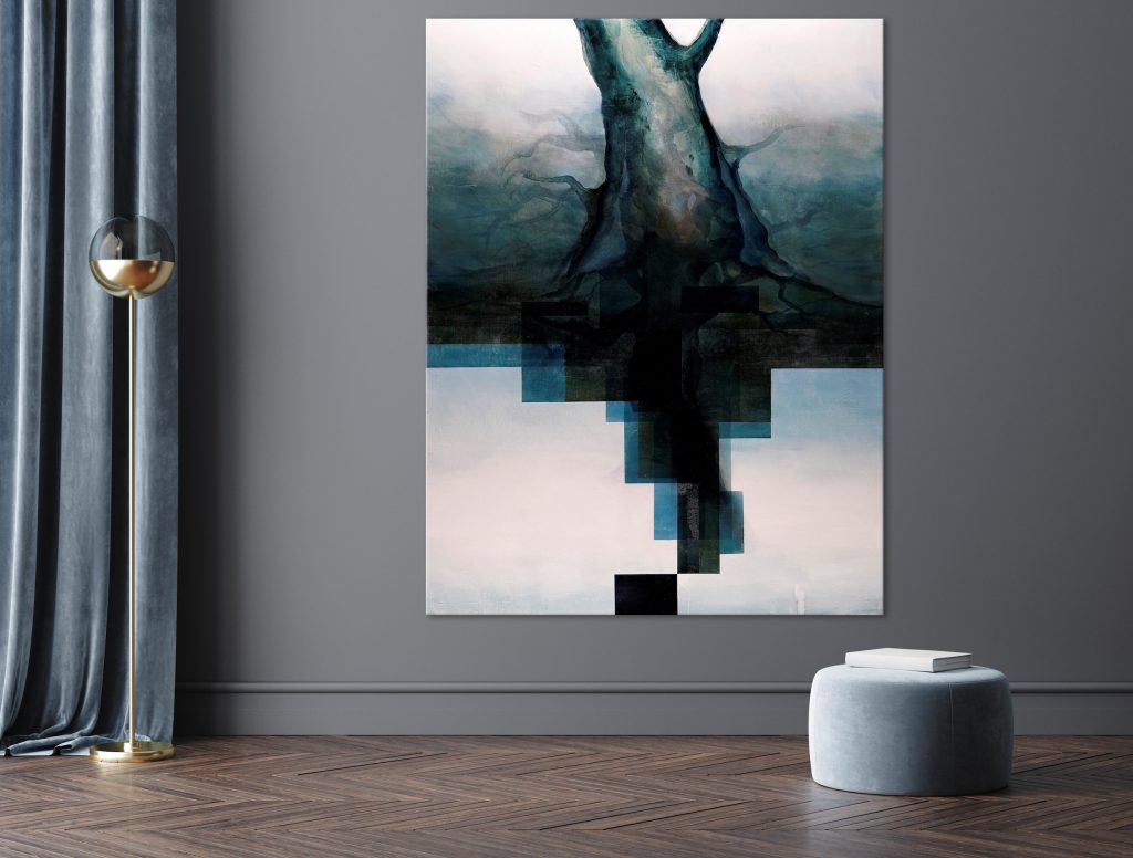 Neon God II | Contemporary painting by Joachim van der Vlugt for Sale ...