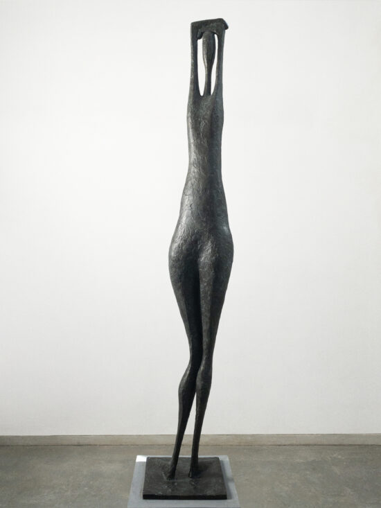 Large Arms Raised Standing Figure II by Pierre Yermia - Contemporary ...
