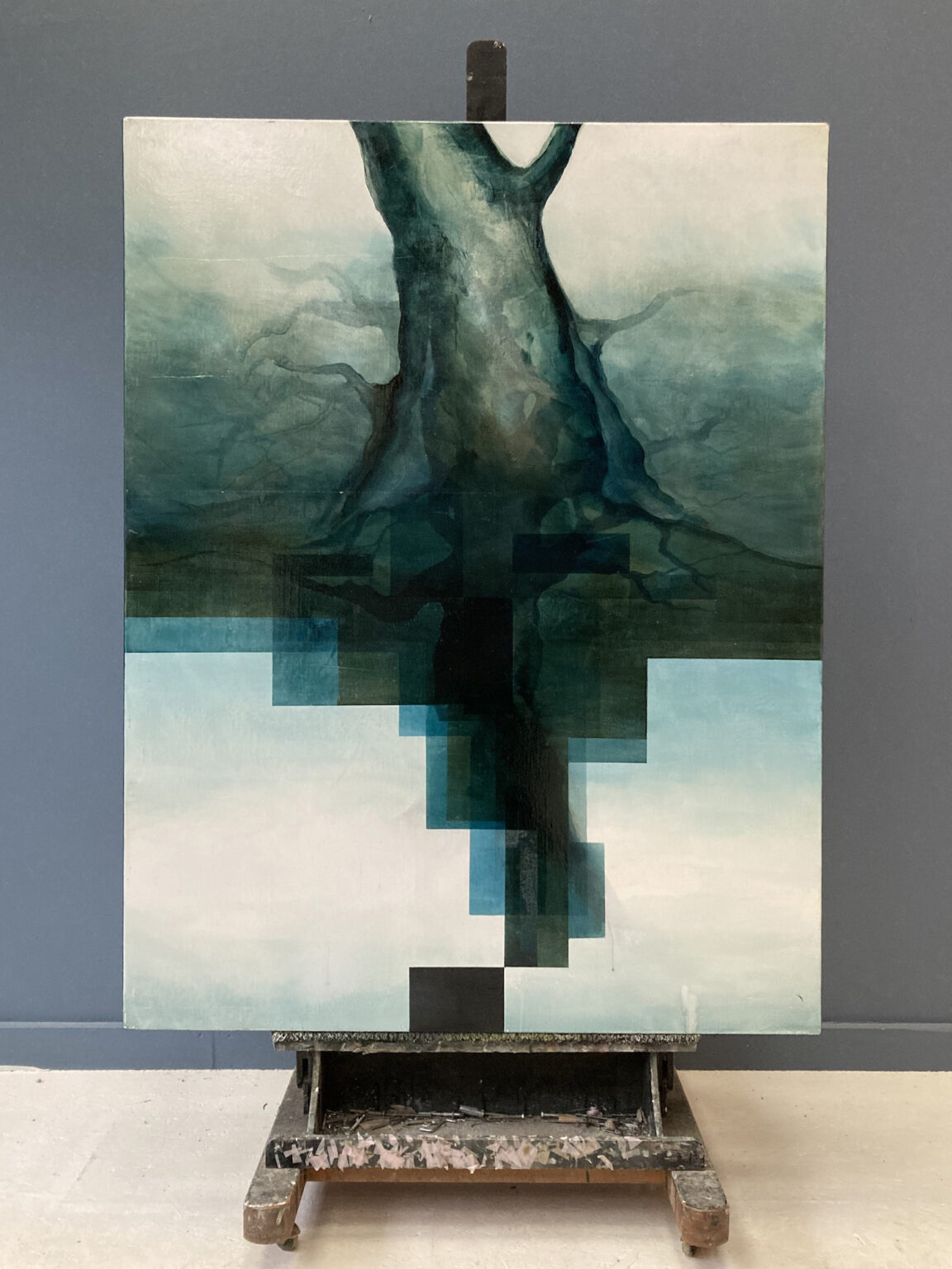 Neon God II | Contemporary painting by Joachim van der Vlugt for Sale ...
