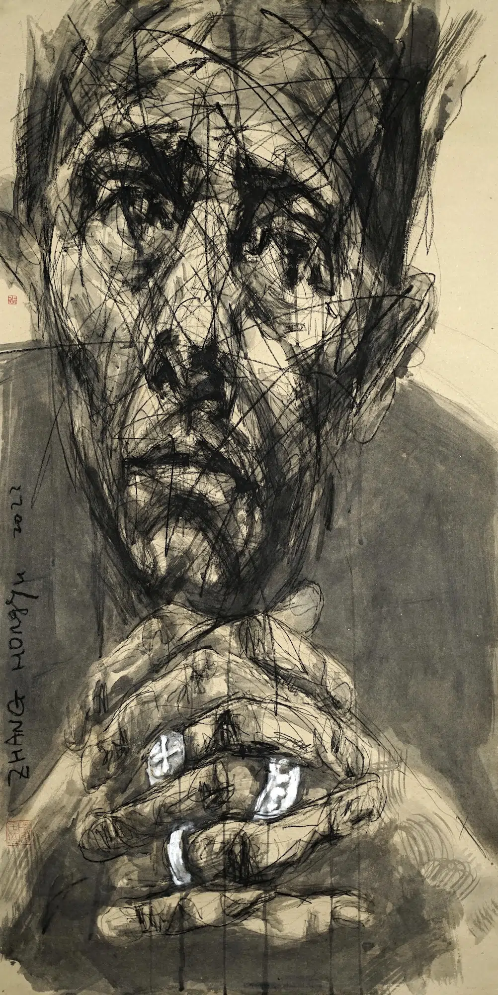 Tribute to Rodin 5 | Contemporary painting by Hongyu Zhang for Sale at Artistics