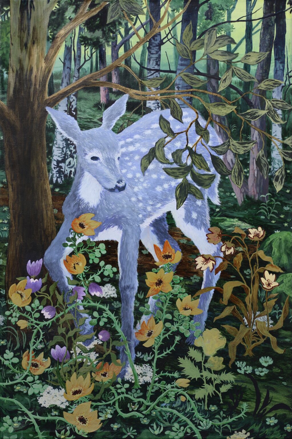 Silk Flutters in the Woods by Rene Gonzalez - Contemporary painting ...