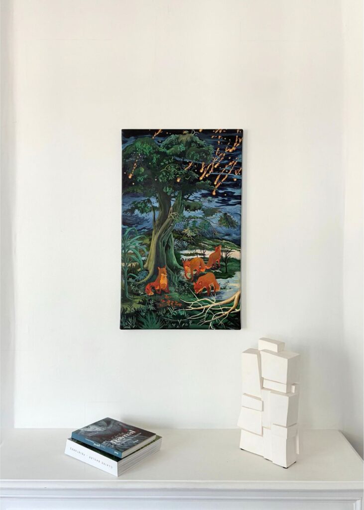 Bleeding Sky by Rene Gonzalez - Contemporary painting | Artistics